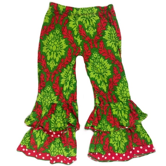 Ann Loren | Bottoms | Ann Loren Green And Red Fun Flair Pants | Poshmark